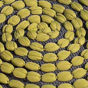 Great Deal Furniture Collier Outdoor Handcrafted Modern Water-Resistant Fabric Cylinder Pouf Ottoman, Green