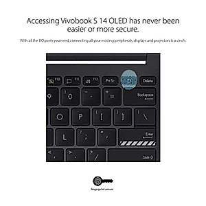 ASUS VivoBook S 14 OLED Slim Laptop, 14” 2.8K 16:10 Display, Intel Evo Platform, Intel Core i7-12700H CPU, 16GB RAM, 512GB SSD, Windows 11 Home, Indie Black, K3402ZA-DB74