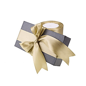 ATRBB 25 Yards 1-1/2 inch Wide Satin Ribbon Perfect for Wedding,Handmade Bows and Gift Wrapping(Old Gold)