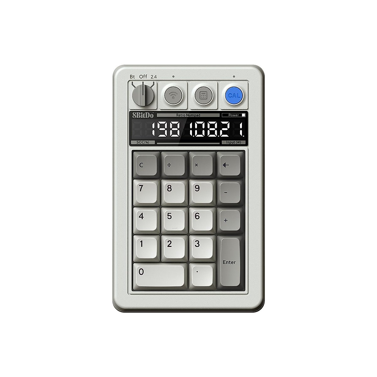 8Bitdo 18 Key Retro Mechanical Numpad, Supports PC & Standard Calculator Mode, Hot-swappable, PC Calculator Shortcut Button, Bluetooth/2.4G/Wired for Windows and Android - M Edition
