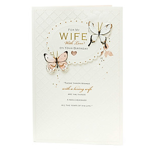 Wife Birthday Card - Birthday Card for Her - Sentimental Birthday Card - Butterfly Birthday Card