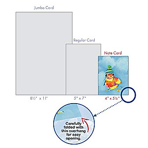 The Best Card Company - 10 Adorable Note Cards Blank (4 x 5.12 Inch) - Wildlife and Animal Cards, Assorted Boxed Kids Set - Funny Farm M6563OCB