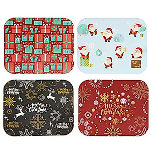 JOYIN 40 Pieces Christmas Foil Containers with Lid, 8 Holiday Designs, 7"x5.5"x2" Christmas Small Gift Bags Santa Sacks, for Holiday Leftovers Goodie Container or Cookie Exchange