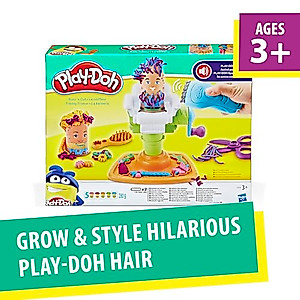 Play-Doh Buzz 'n Cut Fuzzy Pumper Barber Shop Toy with Electric Buzzer and 5 Non-Toxic Play-Doh Colors, 2-Ounce Cans (Amazon Exclusive)