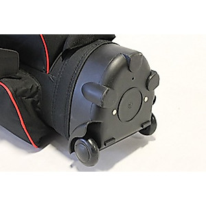 A99Golf Travel Mate with Skin Cover Wheeled W. TSA Lock Air Porter Golf Travel Bag cart Bag Travel Cover Golf Bag (Blk/Gold)