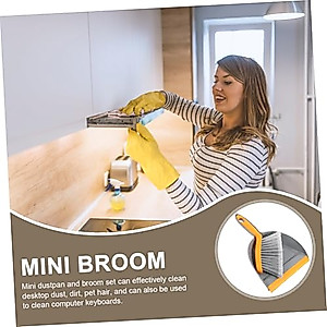 BCOATH 1 Set Broom Dustpan Set Car Interior Cleaning Brush Car Gaps Brush Mini Cleanning Whisk Broom Small Countertop Broom Small Cleaning Brush Handheld Broom Car Detailing Brush Pp