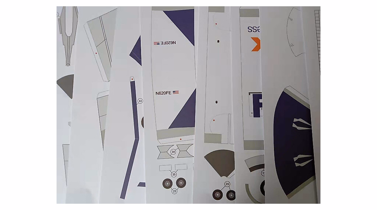 DBEIXIWEI 1:100 Scale FedEx MD-11 Air Plane 3D Paper Model Plane Paper ...