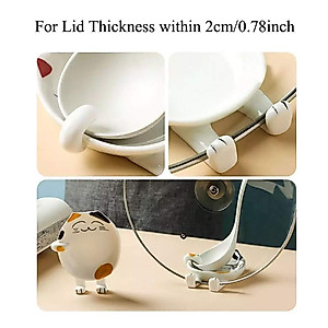 OURASHERO Multifunctional Ceramic Spoon Rest for Kitchen, Cute Cat Shape Cooking Utensil Holder Pot Lid Rack Coffee Spoon Rest Ladle Rest Spatula Utensil Rest for Kitchen Counter & Stove Top