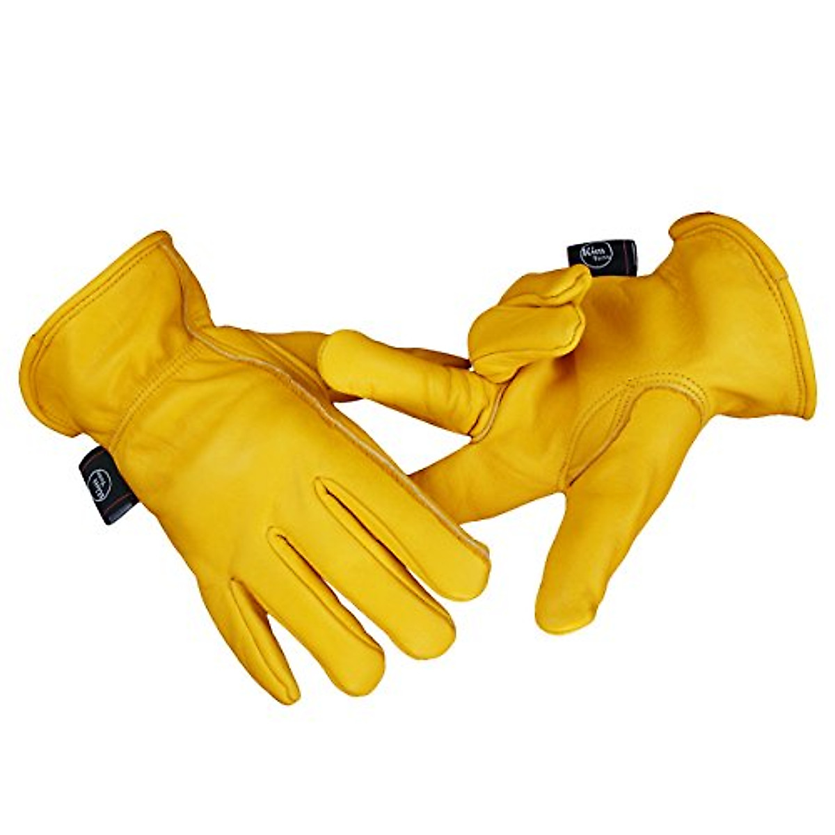 KIM YUAN Leather Work Gloves Perfect for Gardening/Cutting/Construction/Motorcycle, Men & Women M