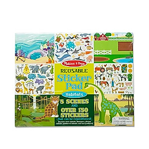 Melissa & Doug Reusable Sticker Pad: Habitats - 150+ Reusable Stickers - FSC Certified
