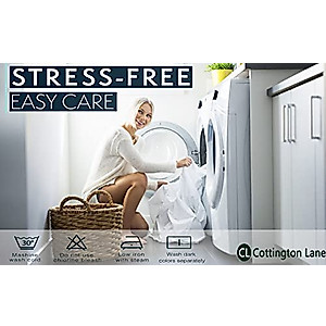 Ruffled Dorm Sized Bed Skirt for Dorm Beds - Three Sided Wrap Around Elastic Bedskirts- Dust Ruffled Bed Skirts 56 inch Tailored Drop - Dark Grey Dorm Room Bedskirts - College Dorm Bed Skirt