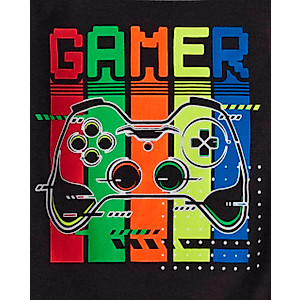 The Children's Place Boys' Long Sleeve Top and Pants Snug Fit 100% Cotton 2 Piece Pajama Set, Fall Gamer