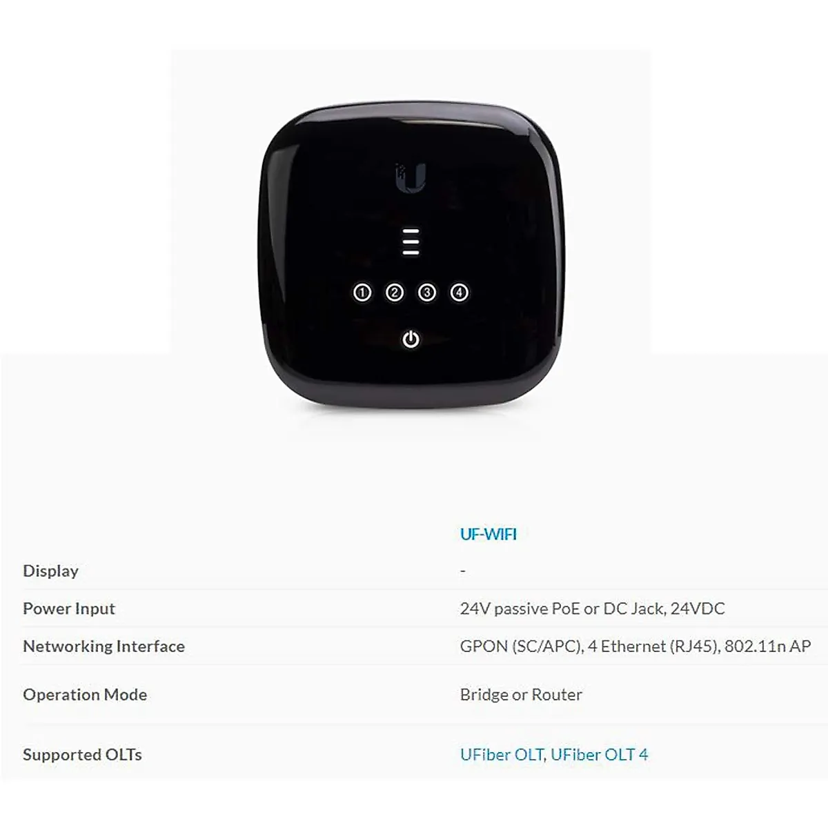 UFiber UF-WiFi-US WiFi 4-Port GPON Router WiFi Gigabit 300Mbps 802.11n (10-Pack)