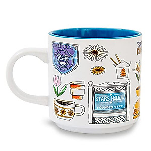 Gilmore Girls Stars Hollow Allover Icons Ceramic Stacking Mug | Large Coffee Cup For Espresso, Caffeine, Beverages, Home & Kitchen Essentials | Cute Gifts and Collectibles | Holds 13 Ounces