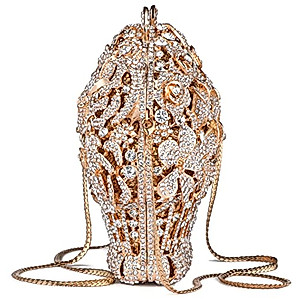 MOSSMON Flower Crystal Evening Clutch Bag Elegant Bride Wedding Party Purse for Women