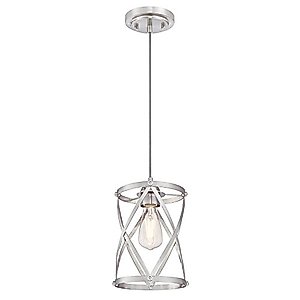 Westinghouse Lighting 6362300 Isadora One-Light Mini, Brushed Nickel Finish Indoor Pendant,