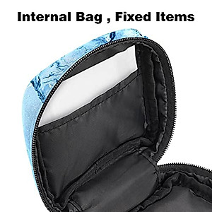 Sanitary Napkin Storage Bag Menstrual Cup Pouch Girls Travel Large Capacit Makeup Sanitary Pads Organizer, Lily Lilies Flowers