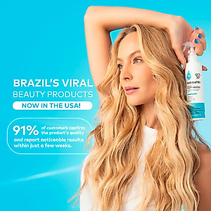 Hidratei Brazilian Healthy Leave In Conditioner | Detangler Spray | Anti-Frizz Spray | 24+ Hour Protection from UV, Heat, & Frizz | Reduces Breakage | Vegan Hair Treatment for All Hair Types 8.4 Oz