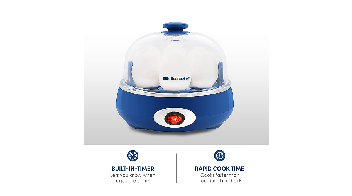 Elite Gourmet Easy Egg Cooker - Perfectly Boiled Eggs