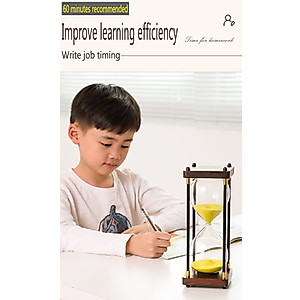 Premium Large Hourglass Sand Timer 60 Minutes, Decorative Sandglass Clock, Modern Hour Glass Timers Gift for Men & Women, Time Management Tools for Classroom Kitchen Home Office Desk Decor