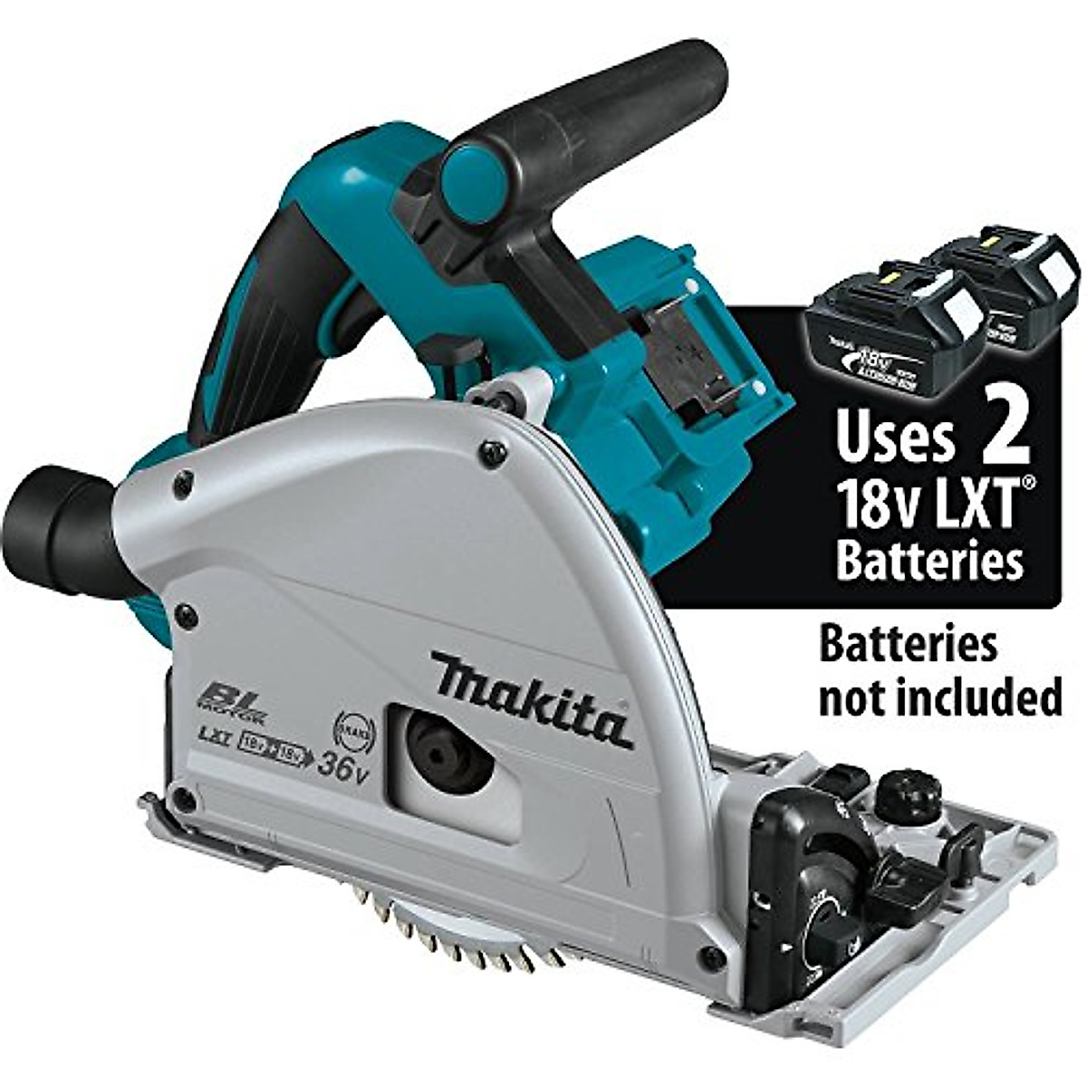 Makita XPS02ZU 18V X2 LXT Lithium-Ion (36V) Brushless Cordless 6-1/2" Plunge Circular Saw, with AWS, Tool Only
