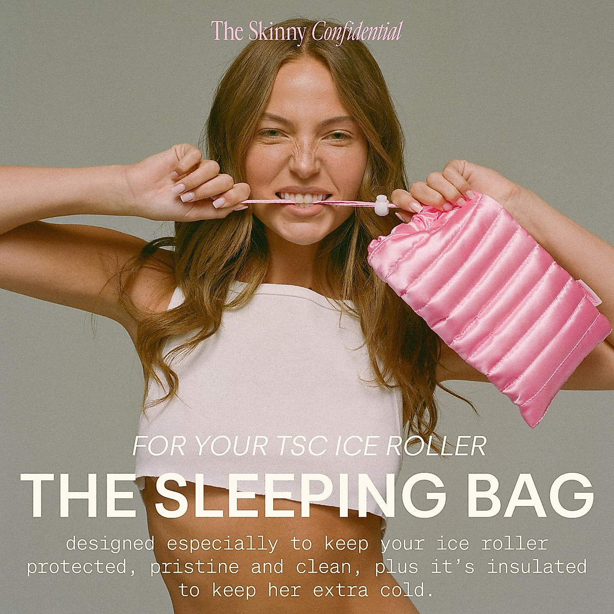 The Skinny Confidential Ice Roller Sleeping Bag - Travel Carrying Case for Hot Mess Ice Roller - Designed to Keep Your Ice Roller Protected, Pristine & Clean