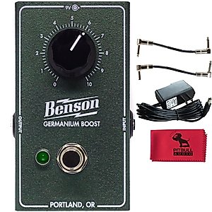Benson Amps Germanium Boost Pedal w/Power Supply, Patch Cables & Pitbull Audio Cloth