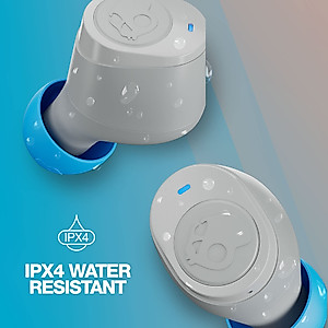 Skullcandy Jib True 2 In-Ear Wireless Earbuds, 32 Hr Battery, Microphone, Works with iPhone Android and Bluetooth Devices - Light Grey/Blue