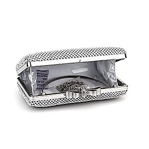 SEIJY Bow Metal Evening Bags with Diamonds Day Clutch Party Shoulder Chain Handbags Purse (Color : E, Size : 1)