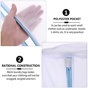 Mobestech Washing Machine Laundry Bag 5pcs Polyester Garment Bag Metal Mesh Machine Laundry Bags