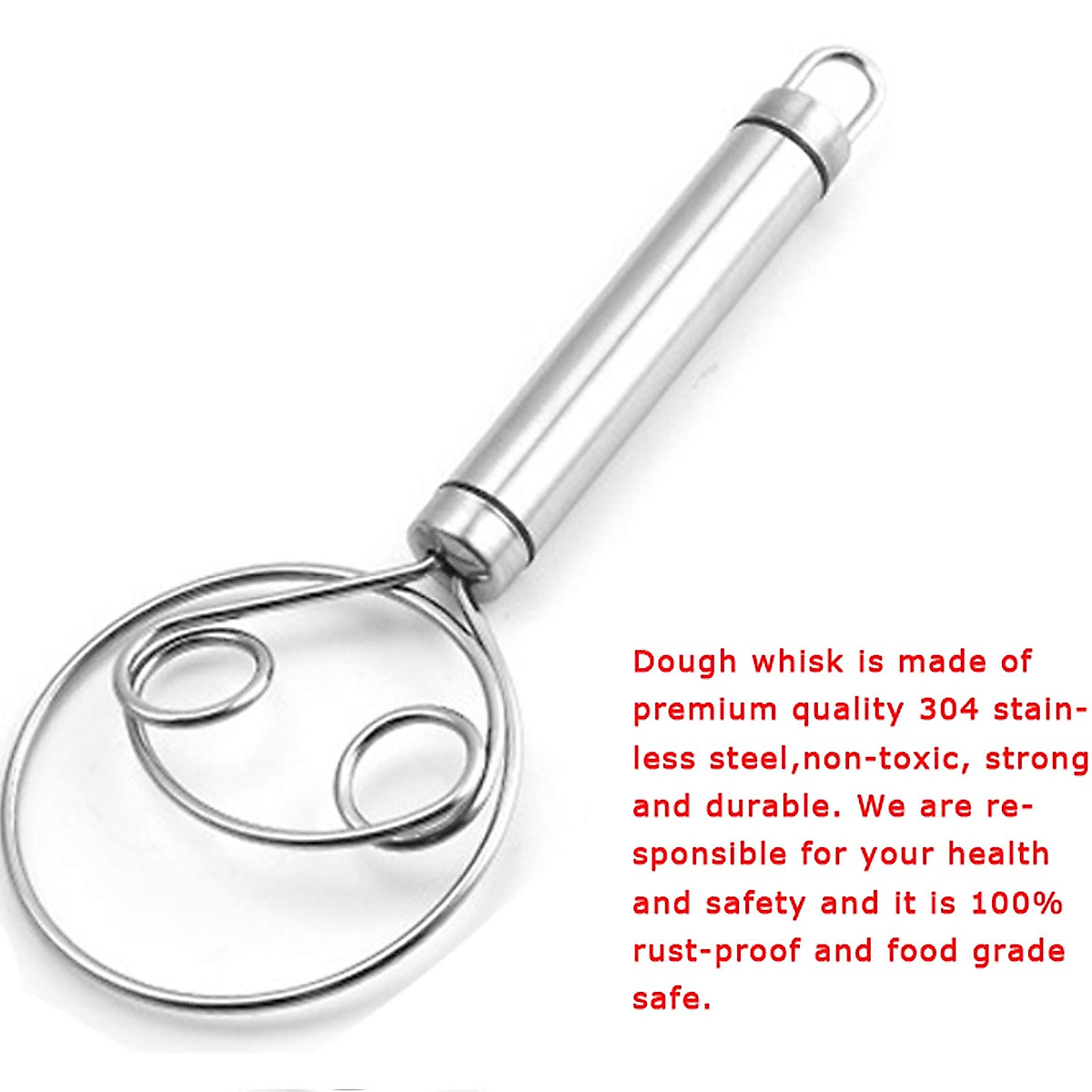 2 Pack Wisk Kitchen Tool,Pizza Dough Mixer Dutch Dough Whisk For Baking Cake Dessert Sourdough Pizza and Pastry,Artisian Blender