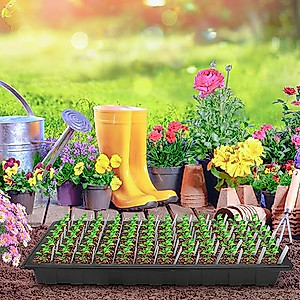 DUALCROWN-5 Pack Plant Seedling Trays kit,1020 Plant Germination Trays with 360pcs Seedling Puller Reusable. Gardening Seed Germination+Seed Starter Planting for Indoor Plant Germination.