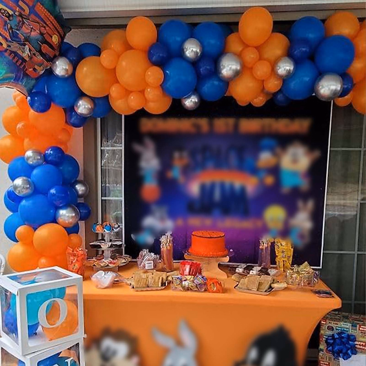 50PCS Blue and Orange Balloons,12 inch Blue and Orange Balloon Arch Kit Party Decorations,Suitable for Birthday Baby Shower Graduation Engagement Party Decorations