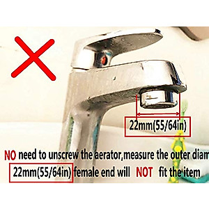MissMin sink faucet diverter valve/adapter to bidet shower hose with aerator for bathroom/kitchen faucet