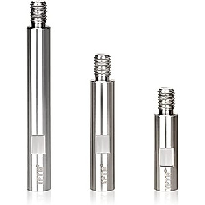 SPTA Stainless Steel Rotary Extension Shaft Set, 75mm,100mm,140mm, 5/8"-11 Thread for Rotary Polisher,Car Polisher,Polishing Pads,Backing Plate Electric Polisher