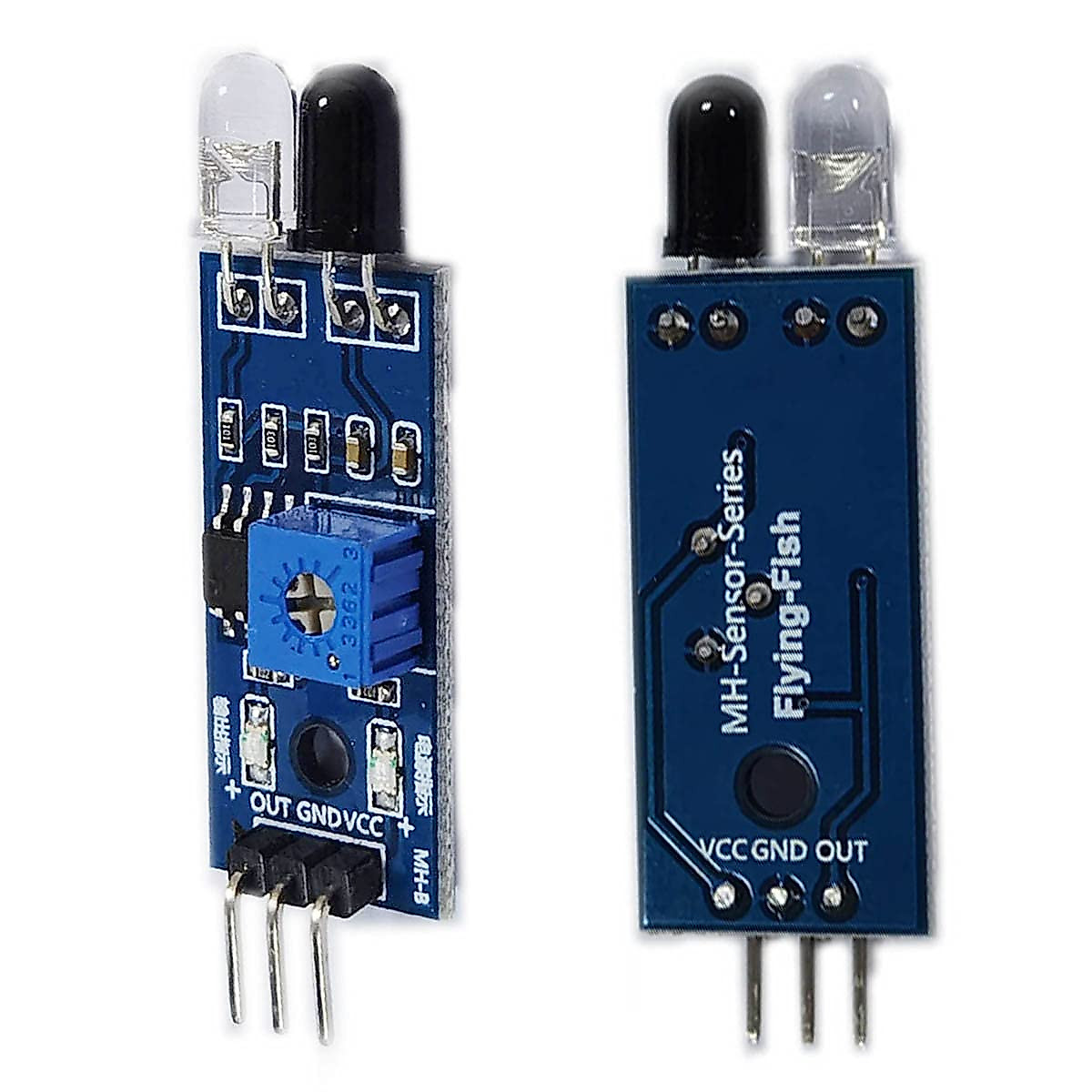 Kiro&Seeu 2pcs IR Infrared Obstacle Avoidance Sensor IR Transmitting and Receiving Tube Photoelectric Switch 3-pin Compatible with Ar-duino Smart Car Robot