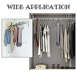 AHANDMAKER 10 Packs Black Scarf Hanger, Scarf Holder Organizer Space Saving Plastic Scarf Hanger, for Shop Home Scarves Headscarves Sorting Storaging