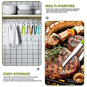 4Pcs Stainless Steel Kitchen Tongs, Serving Tongs for Cooking, 10" Metal Food Tongs with Non-Slip Comfort Grip, Non-Stick Cooking Tongs High Heat Resistant BBQ Tongs Grill Tongs for Barbecue Grilling