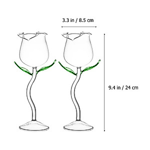 Martini Glasses Cup Flower Shaped Glasses Drinking Cup Wine Glasses Delicate Champagne Cup Glass Goblet Rose Design Wine Cup Liquor Holder Wine Glasses