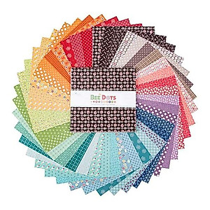 Lori Holt Bee Dots 10" Stacker 42 10-inch Squares Layer Cake Riley Blake Designs 10-14160-42