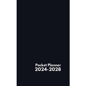 2024-2028 Monthly Planner: 5 Years from January 2024 to December 2028| Simple black cover