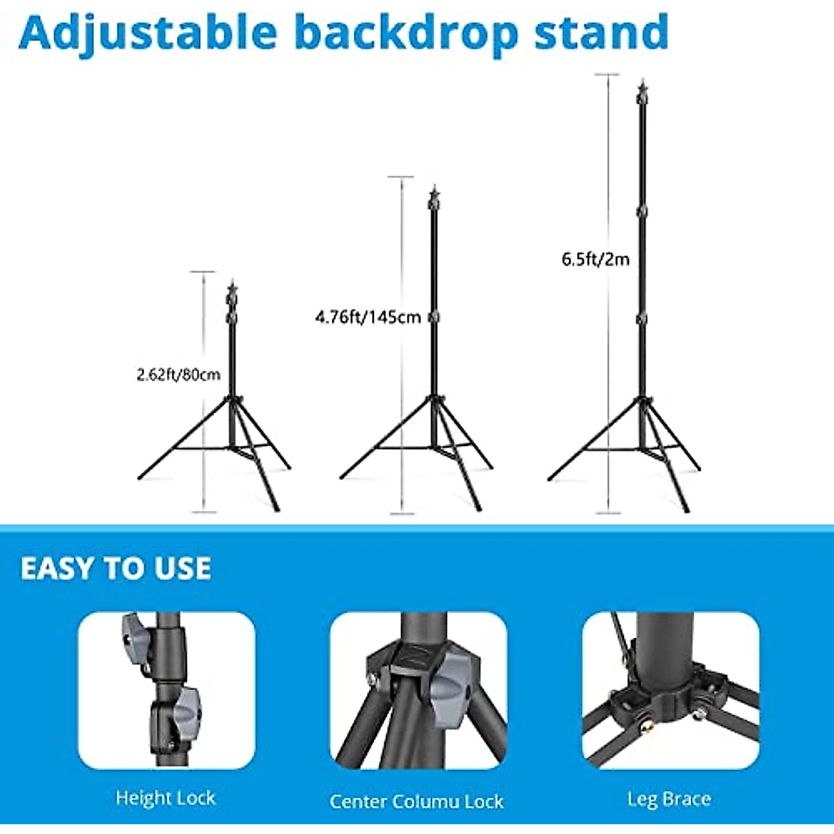 Green Screen Backdrop with Stand kit,YELANGU 6.5X5ft Portable Photographic Studio Photo Background for Streaming, ID Photos, Video conferences and interviews