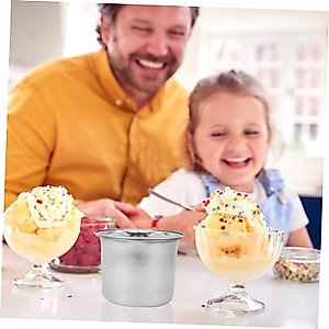 LALADEFIEE Ice Cream Container Food Storage Box Lids Freezer Storage for Ice Cream Desserts 10cm Capacity