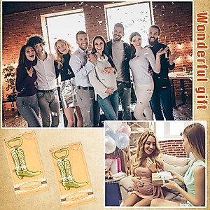 12 Pcs Cowboy Boot Bottle Openers Metal Boot Bottle Openers Stainless Steel Bottle Openers for Wedding Birthday Anniversary, Bronze