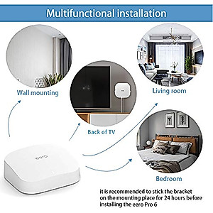 Wall Mount for eero Pro 6, Screwless VHB Holder for Mounting eero Pro 6 Tri-Band mesh Wi-Fi 6 Without Drilling (Strongly Adhesive, 1 Pack by OkeMeeo)