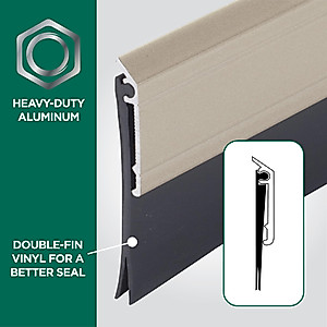 M-D Building Products 48996 M-D Deluxe Heavy Duty Door Sweep, 2-3/4 in W X 36 in L X 1/4 in H, quot