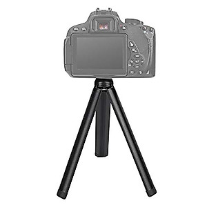 Black High Bearing Capacity with Anti-Slip Rubber Mat Foldable Mini Tripod, Action Camera Tripod, for Phone Gimbal