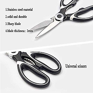 Kitchen Scissors - dishwasher safe Stainless Steel Poultry Shears, Multi-function Cooking Scissors Heavy Duty