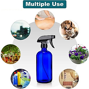 YUNFOOK 3Pcs Trigger Sprayers Replacement Spray Nozzles, Spray Bottle Nozzle with Mist Stream Sprayer for 8oz/16oz Glass Spray Bottles