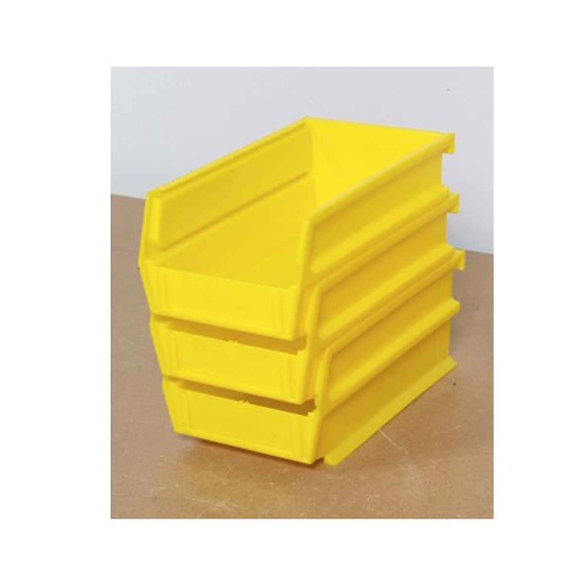 Triton Products 3-220Y LocBin Stacking, Hanging, Interlocking Polypropylene Bins 7-3/8-Inch L by 4-1/8-Inch W by 3-Inch H Yellow 24 CT